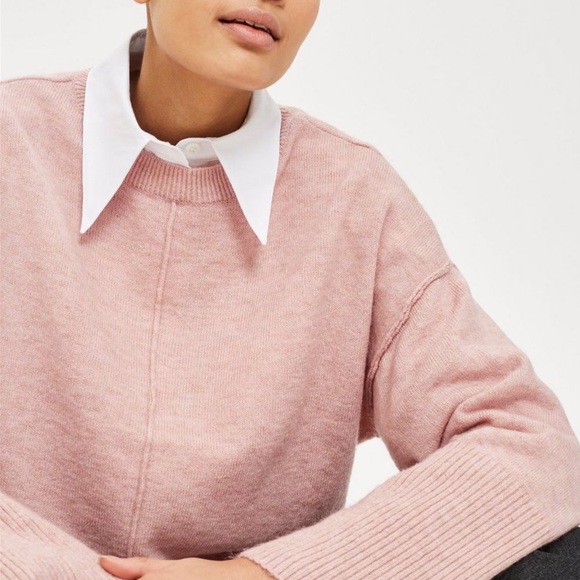 Topshop | Sweaters | Topshop Cropped Pink Sweater | Poshmark